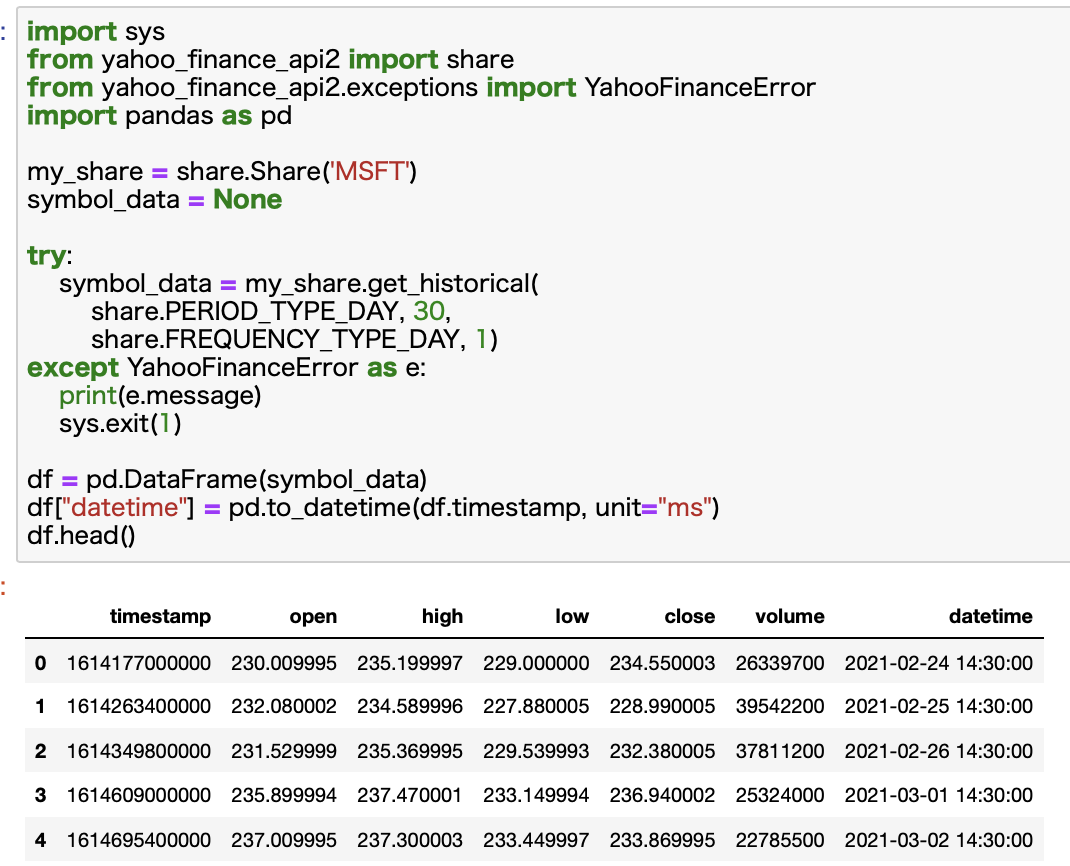 【Pythonコード解説】yahoo_finance_api2で日本株の株価データを取得する